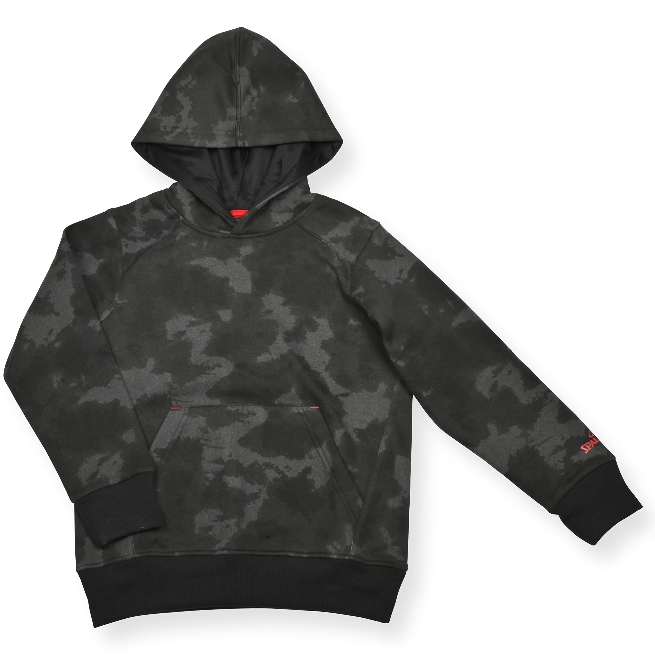 Spalding Boys Cloud Wash Fleece Hoodie and Short Set, Black, 14/16