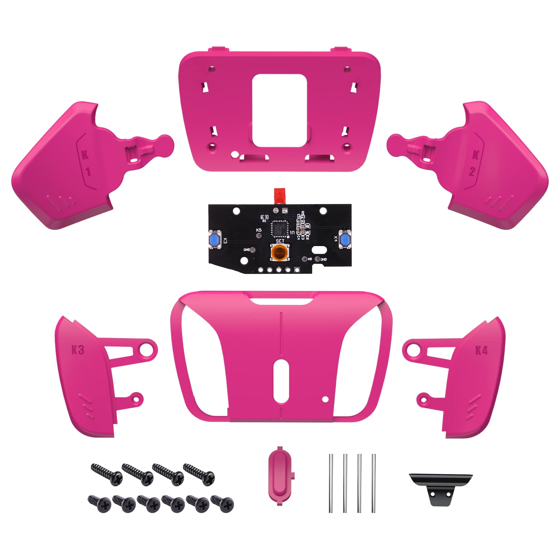 Turn RISE to RISE4 Kit β Redesigned Nova Pink K1 K2 K3 K4 Back Buttons Housing & Remap PCB Board for PS5 Controller eXtremeRate RISE & RISE4 Remap kit - Other Accessories NOT Included