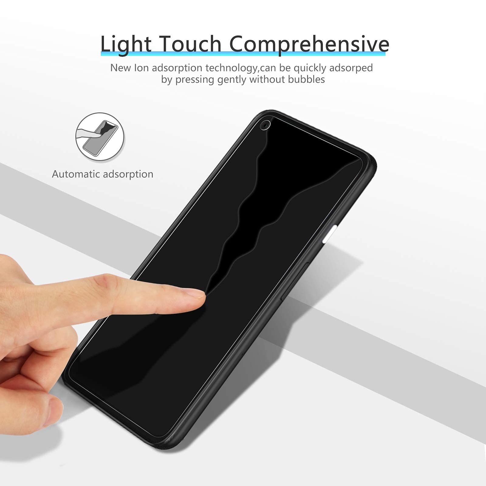 OMOTON [3-Pack Screen Protector for Google Pixel 4a 5G 6.2 Inch [Not Fit for Pixel 4a 4G], Tempered Glass Screen Protector for Google Pixel 4a 5G 2020 Released, Bubble Free/Alignment Frame