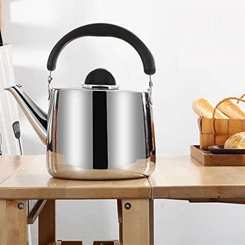 MMSEKT Camping Kettle Thickened whistle kettle stainless steel fast heating kettle household teapot