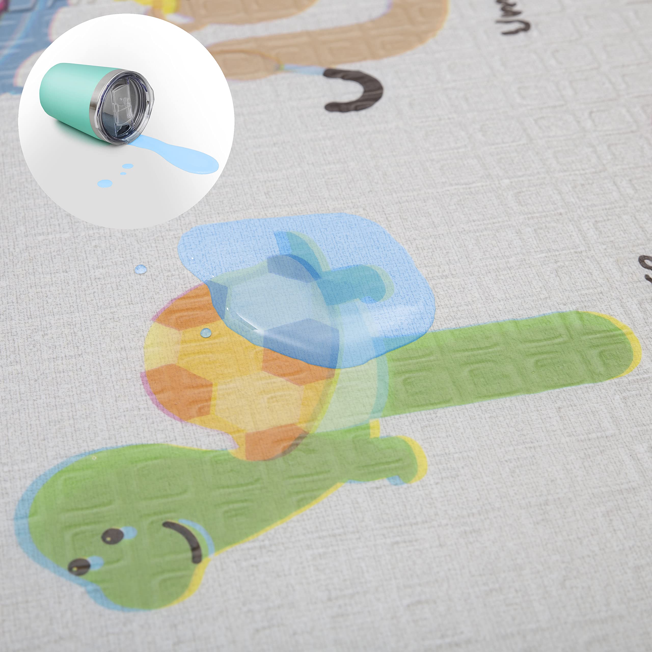 Parklon Portable Play Mat - Double-Sided ABC + Zig Zag (78.7 x 55.1 x 0.4")
