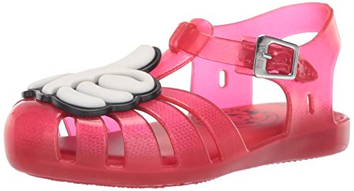 mini melissa Baby-Girl's Mini Aranha + Mickey and Friends Slipper, RED Blue, 10 Medium US Toddler