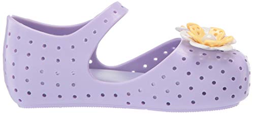 Mini Melissa Girls' Mini Furadinha XII Mary Jane Flat Purple 5 Medium US Toddler
