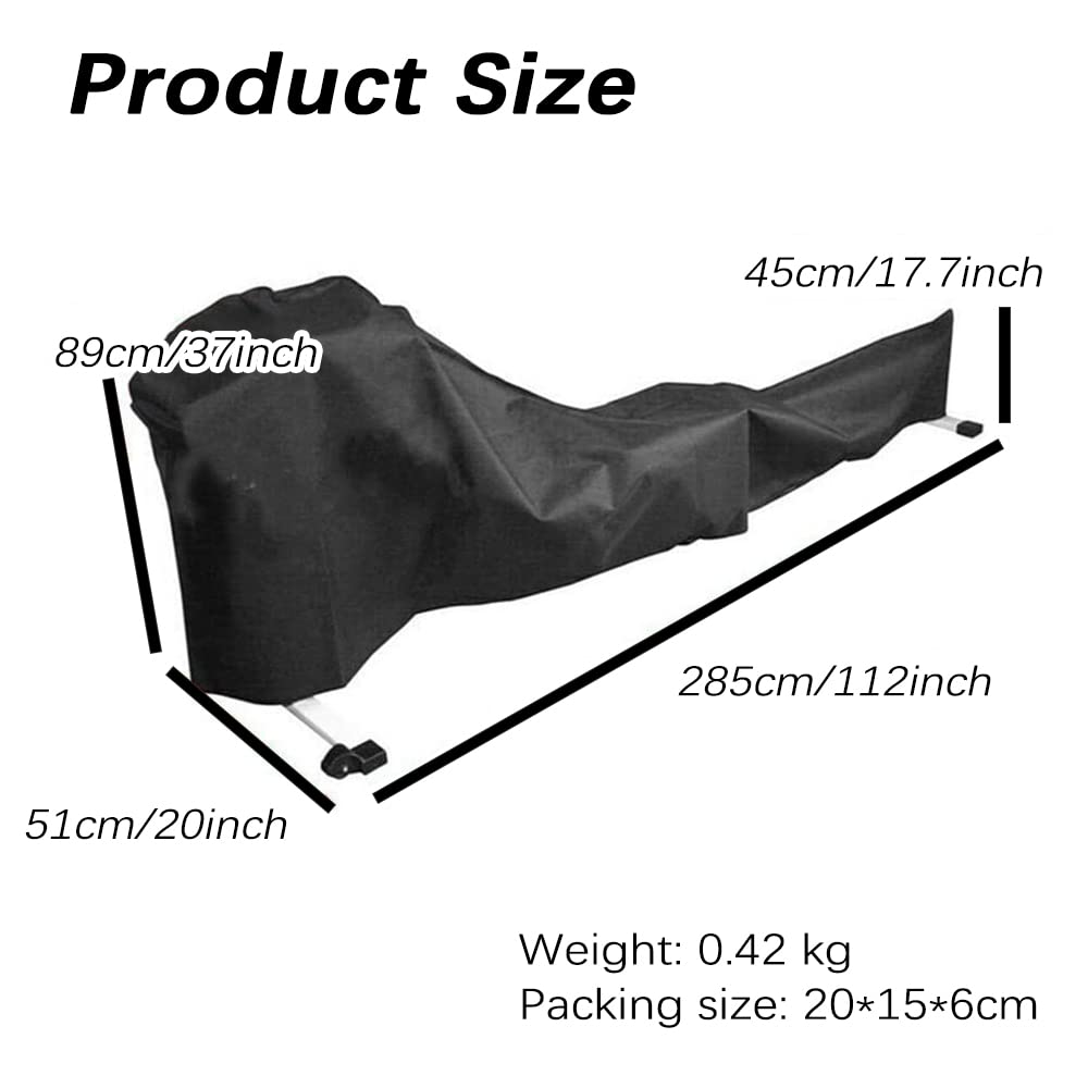 Rowing Machine Cover, Waterproof Cover with Storage Bag for Magnetic/Sports Rowing Machine Indoor and Outdoor use (Black)