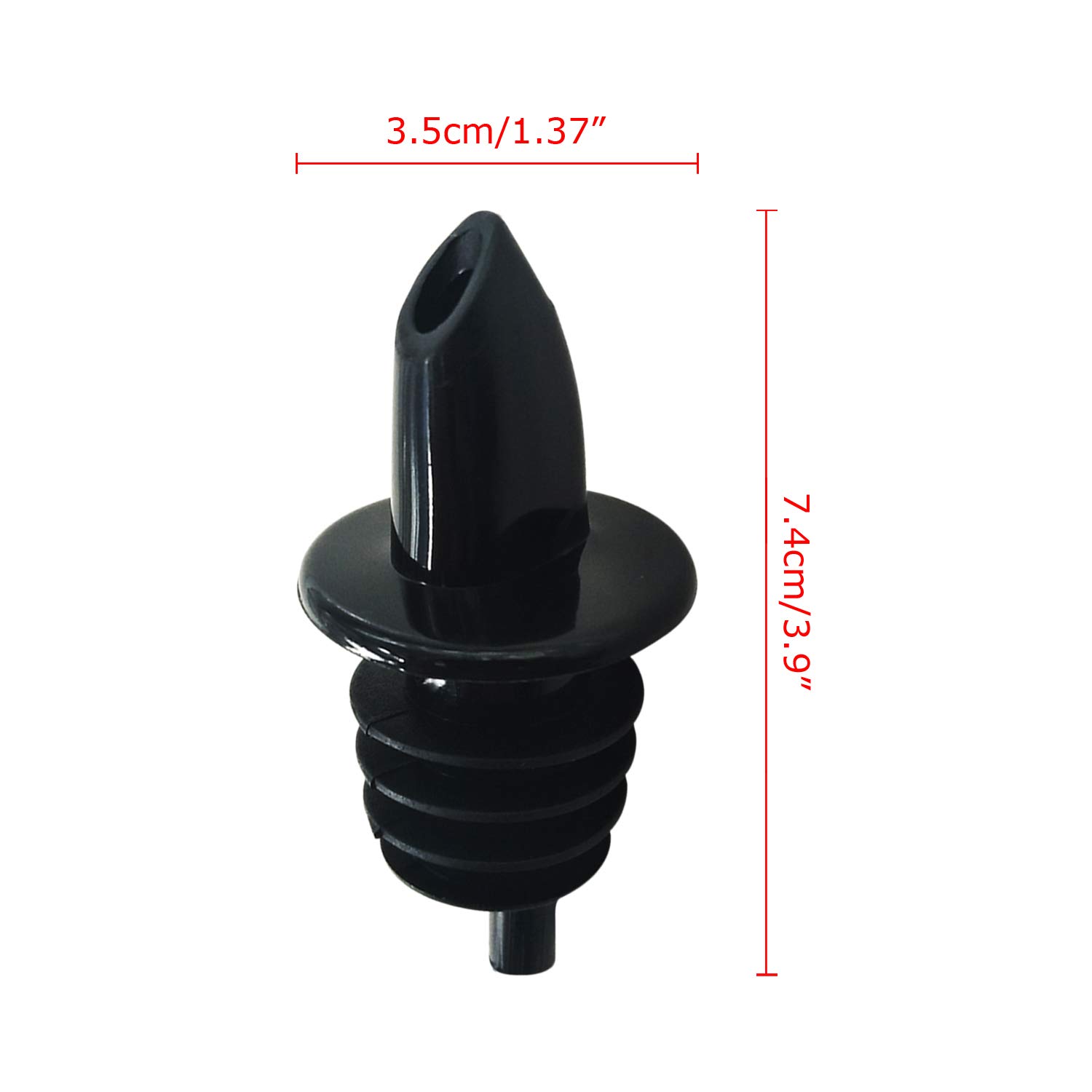 TADAE 20 Pack Liquor Bottle Pourers, Black