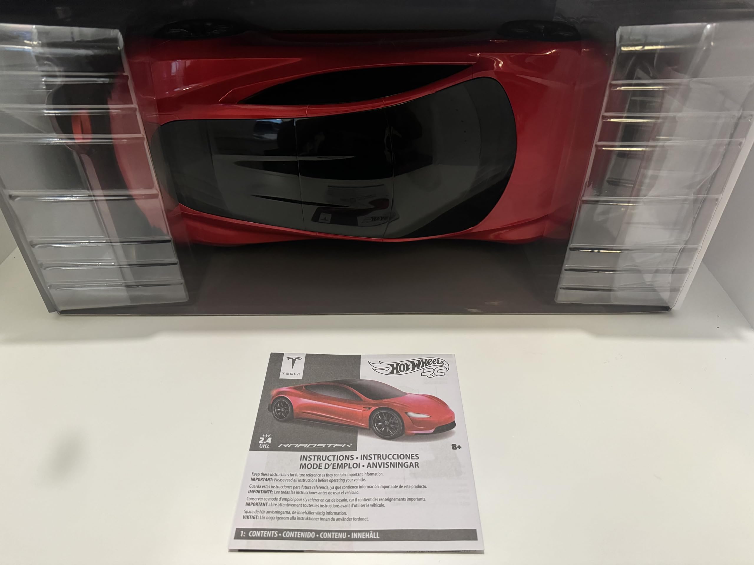 Mattel Hot Wheels red Tesla RC 2.4 GHZ