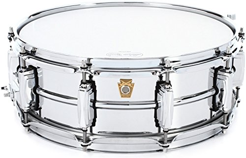 Ludwig LM400 Smooth Chrome Plated Aluminum 5 x 14 Inches Snare Drum with Imperial Lugs and Supra-Phonic Strainer