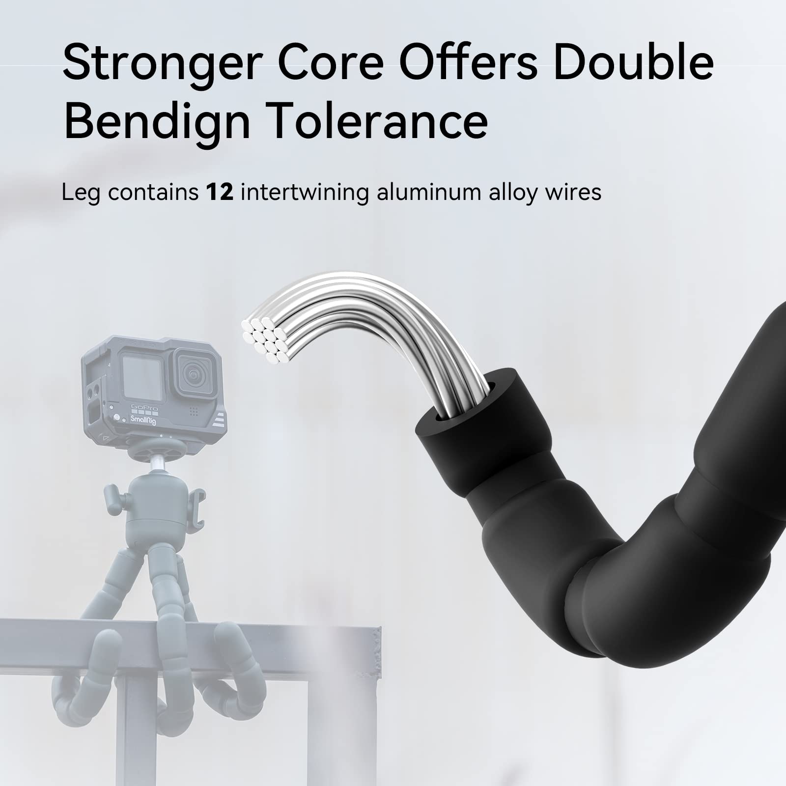 SmallRig Camera Tripod, Mini Smartphone Flexible Tripod Stand, Portable Tabletop & Travel Tripod for Vlog, Universal for iPhone for Canon for Sony Cameras 3903