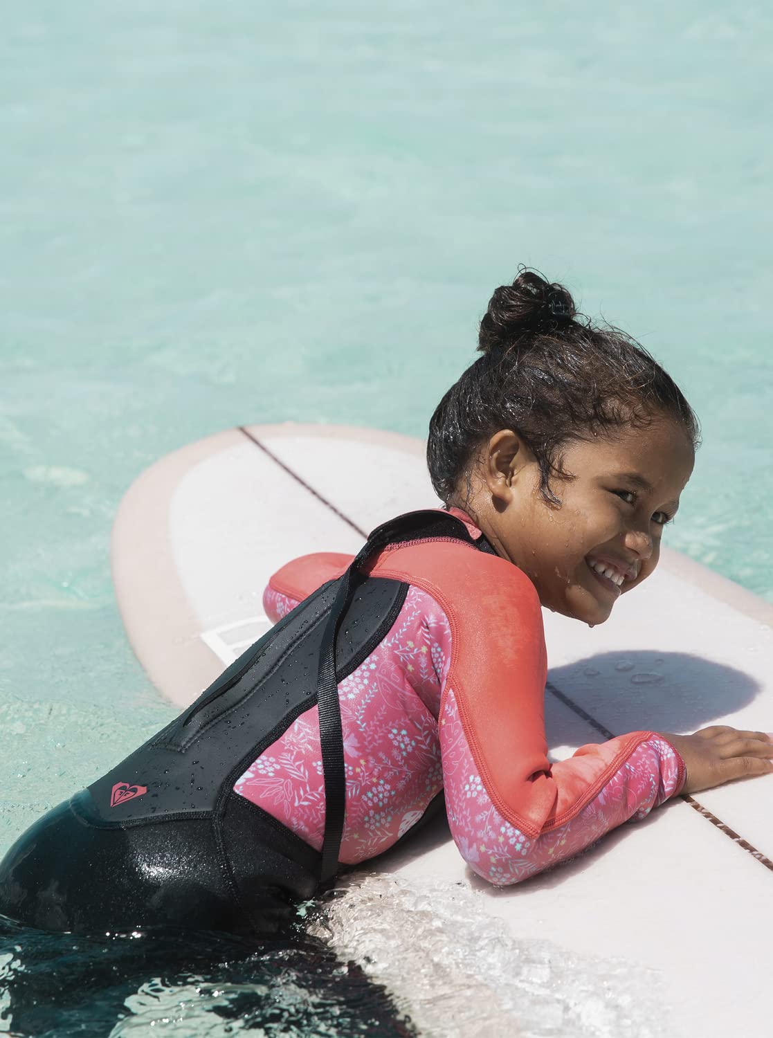 Roxy Girls 4/3 Prologue Tny Back Zip GBS Wetsuit - Black/Coral Flame/Bright White | 4G