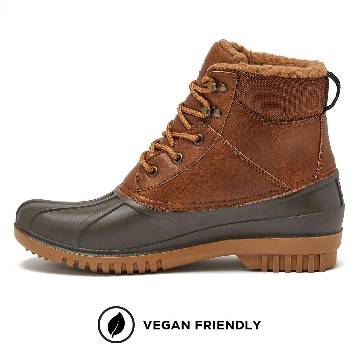LONDON FOG Aspen Winter Boots for Men Waterproof Snow - Insulated Duck Mens Snow Boots or Rain Boots - Tan, 10 Medium