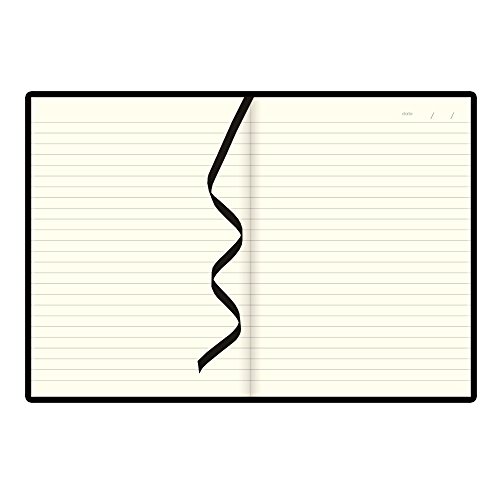 Letts Noteletts Edge Notebook, Large, Ruled, Black, 8.5 x 5.875 Inches, 192 Pages (LEN5ERBK)