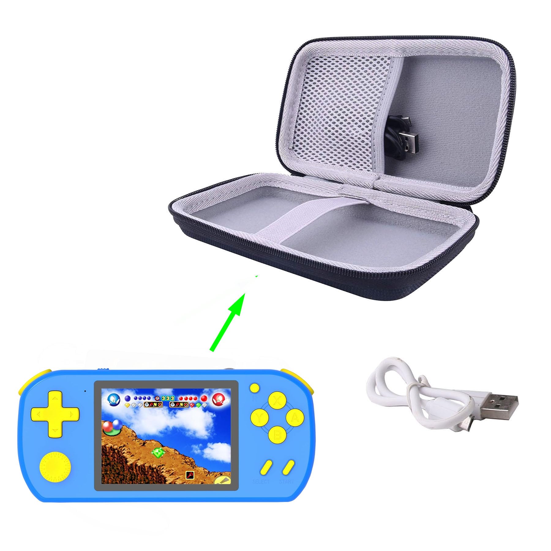 WERJIA Hard Portable Travel Case for RG35XX H/TEBIYOU Handheld Game Console(Case Only)
