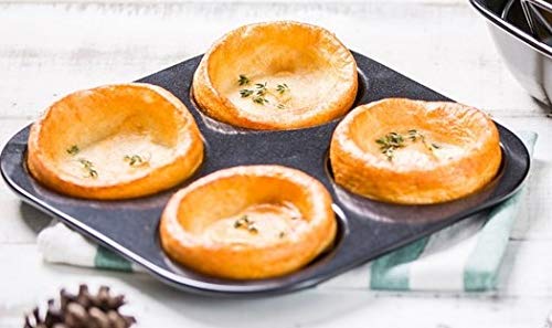 Tala Performance, Yorkshire Pudding Tin, Professional Gauge Carbon Steel with Whitford Eclipse Non-Stick Coating, Roasting and Cooking