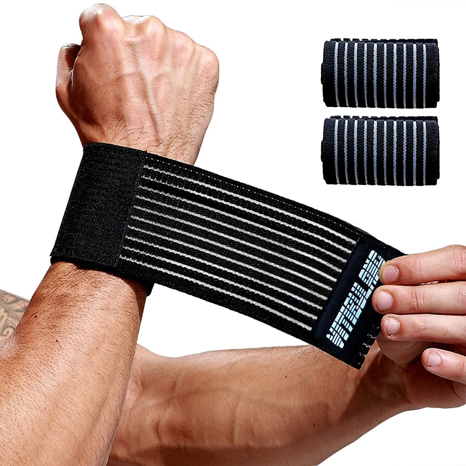 VITIBULANG 2 Pack Wrist Wraps for Working Out,Arthritis Hand Support Bands,Lightweight Wristband for Men Women,Compression Band-Breathable Wristguard-for Fitness Tennis Golf