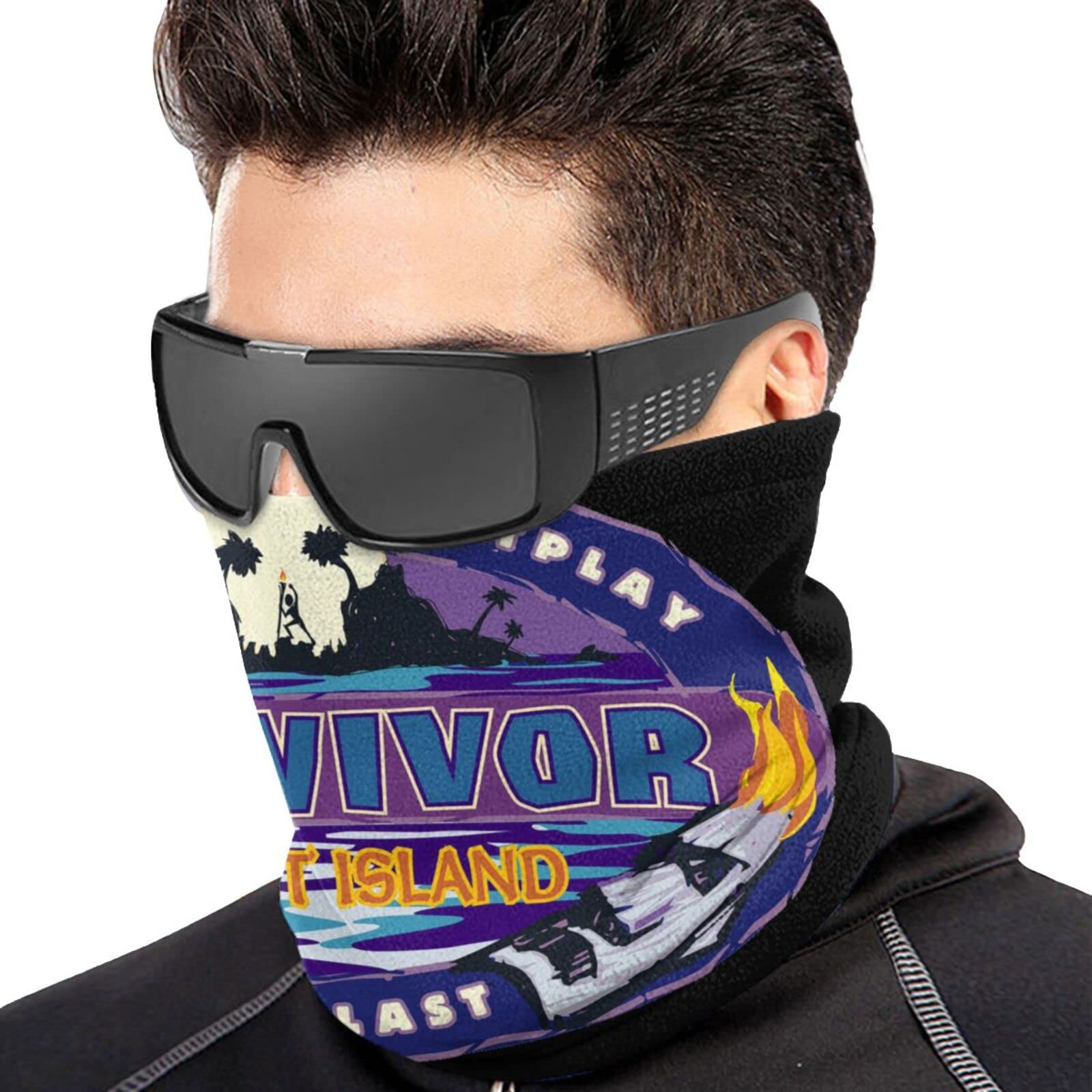 Suruiver Survivor Mask Magic Scarf Bandana Balaclava Headband Neck Gaiter, Black1