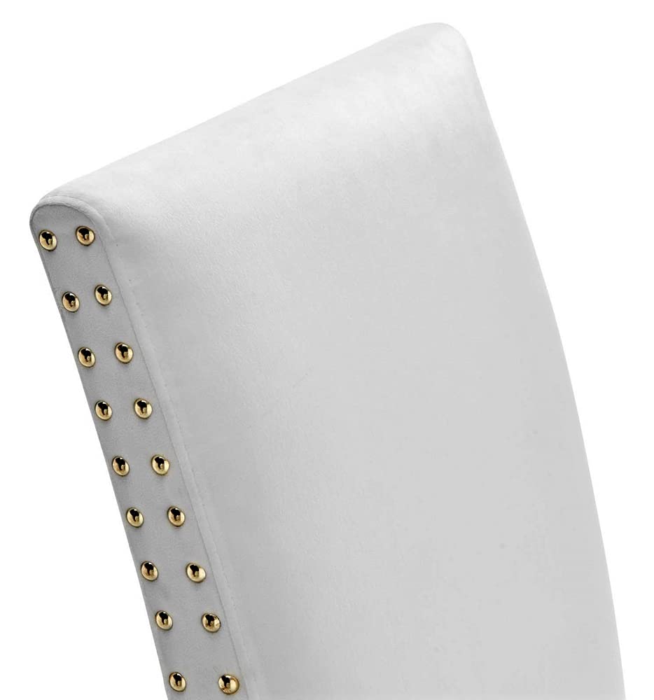 Modway Parcel Performance Velvet Dining Side Chairs - Set of 2, White