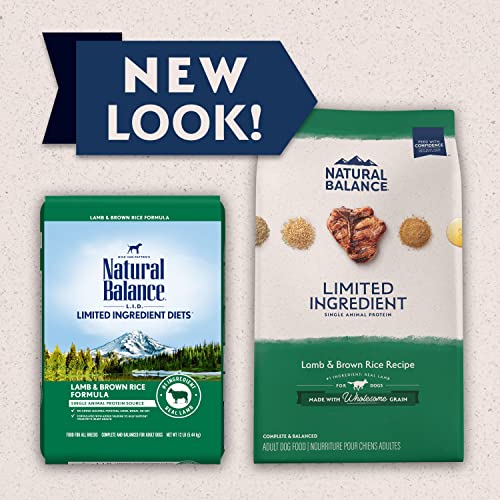 Natural Balance L.I.D. Limited Ingredient Diets Dry Dog Food, Lamb & Brown Rice Formula, 26 Pounds
