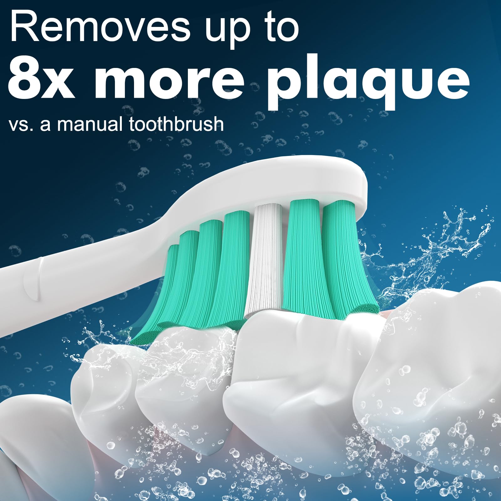 Toothbrush Replacement Heads for Philips Sonicare: Ofashu Electric Brush Head Compatible with DiamondClean Protectiveclean 2 Series C1 C2 W G2 4100 5100, White, 8 Packs