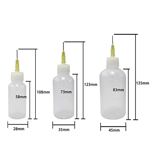 XIAONAN 10pcs Needle Tip Glue Bottle,30ml 50ml(1oz 1.76oz) Tip Glue Dropper Squeeze Bottle for DIY Glue Applications, Paint Quilling Craft and Oil