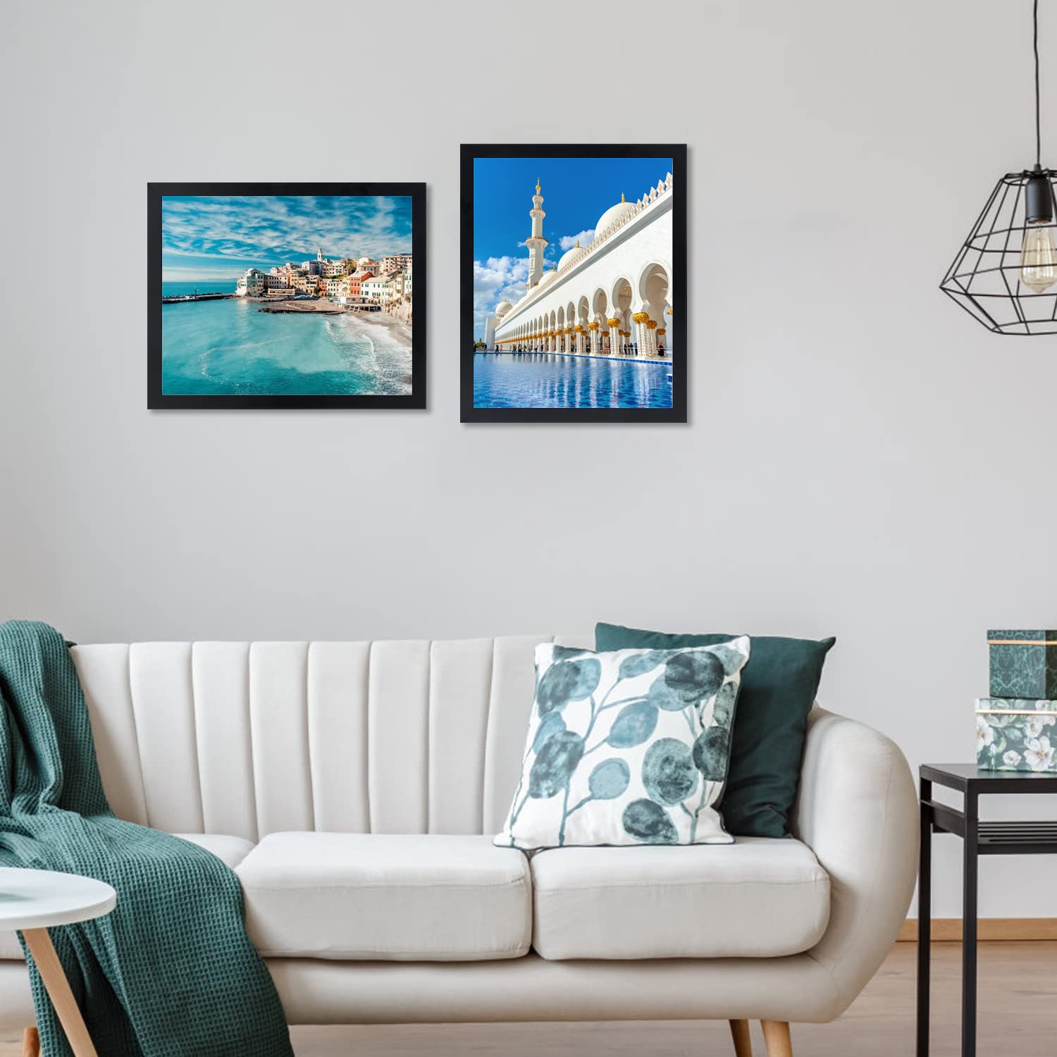 NAOKBOEE 11x16 Picture Frame in Black, Photo Frames with Plexiglass, Horizontal and Vertical Formats for Wall Mounting