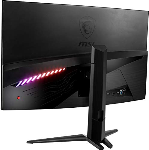 MSI 32" Full HD RGB LED Non-Glare Super Narrow Bezel 1ms 2560 x 1440 144Hz Refresh Rate Free Sync Height Adjustable Curved Gaming Monitor (Optix MAG321CQR),Black