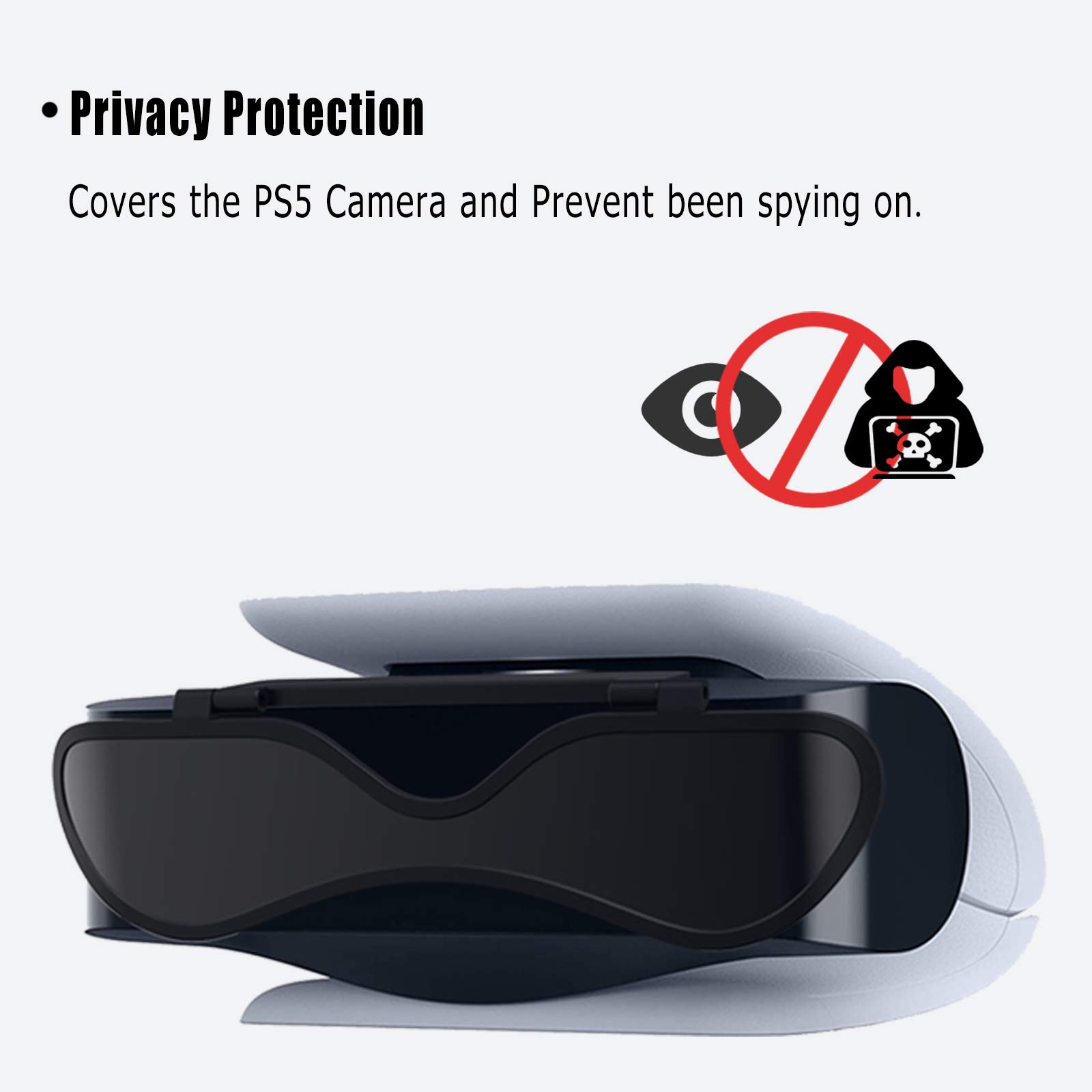 Privacy Cover for PS5 Camera DOBEWINGDELOU Lens Cover for Playstation 5 Privacy Protecting and Preventing Dirt Black (Camera NOT Included)
