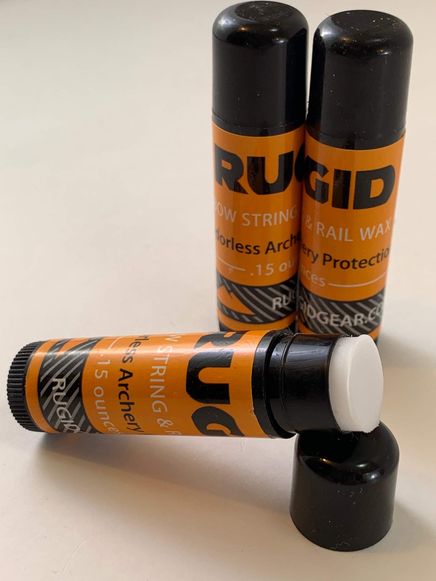 RUGID Compound, Recurve, Traditional Bow String and Crossbow Rail Wax, Lubricant & Conditioner - Cold Weather, Odorless Formula - 3-Pack .15 Ounce Tubes