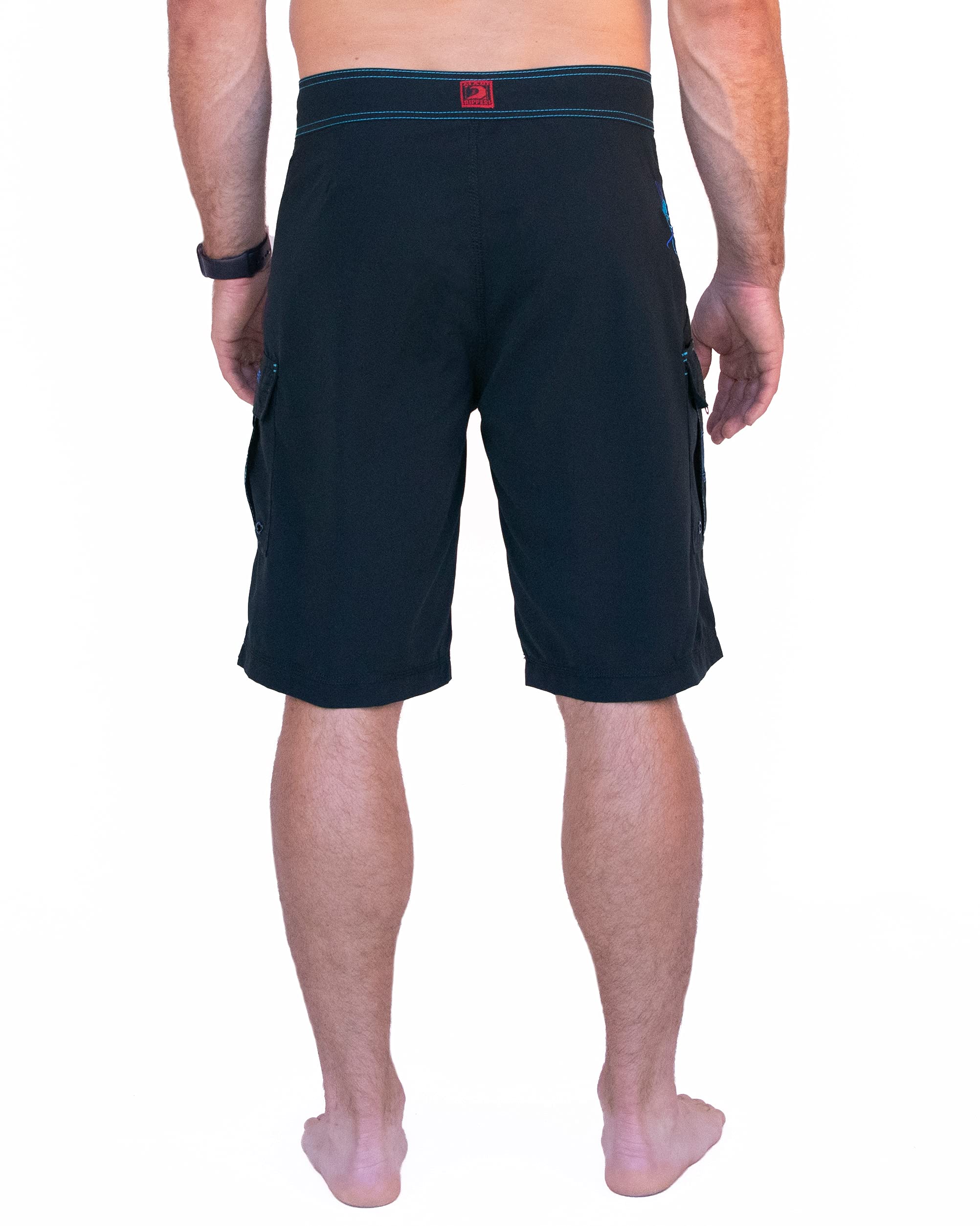 Maui Rippers Men's 22" Mahi Fisherman Short, Black (36)