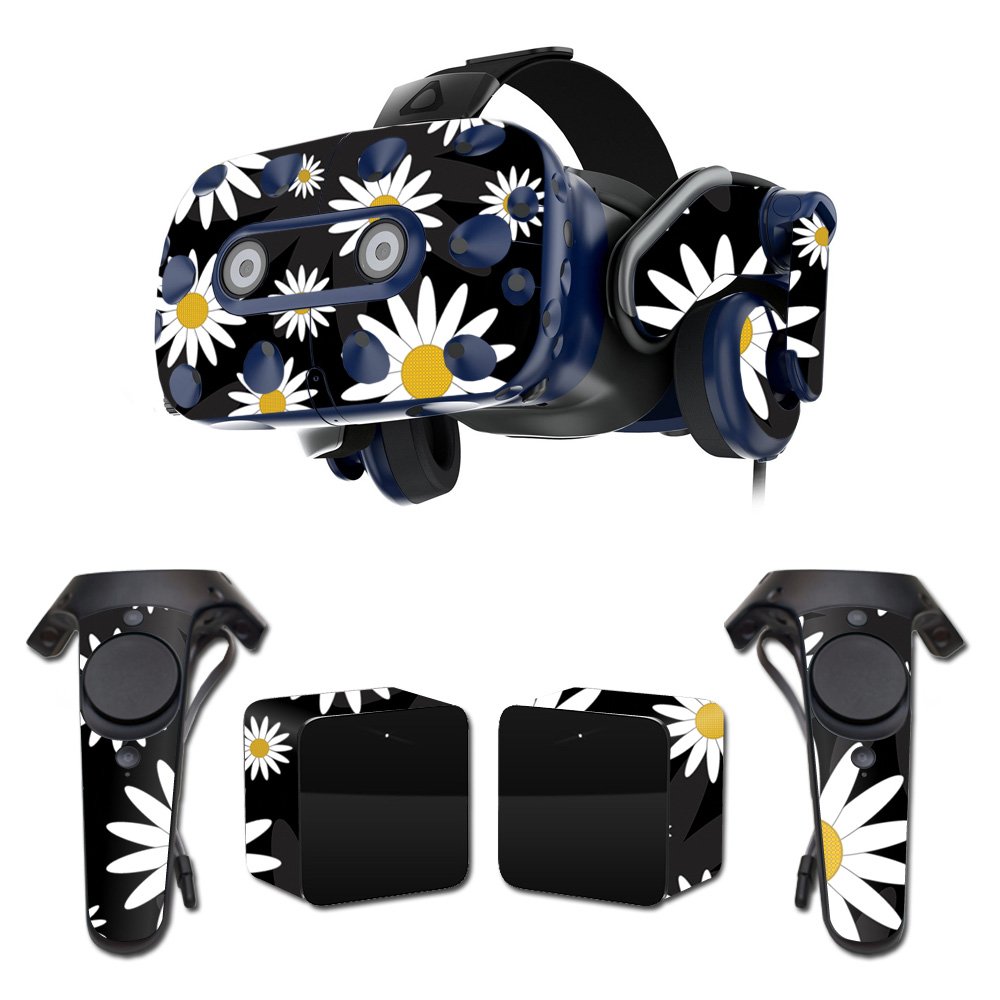 MightySkins Skin Compatible with HTC Vive Pro VR Headset - Daisies | Protective, Durable, and Unique Vinyl Decal wrap Cover | Easy to Apply, Remove, and Change Styles | Made in The USA