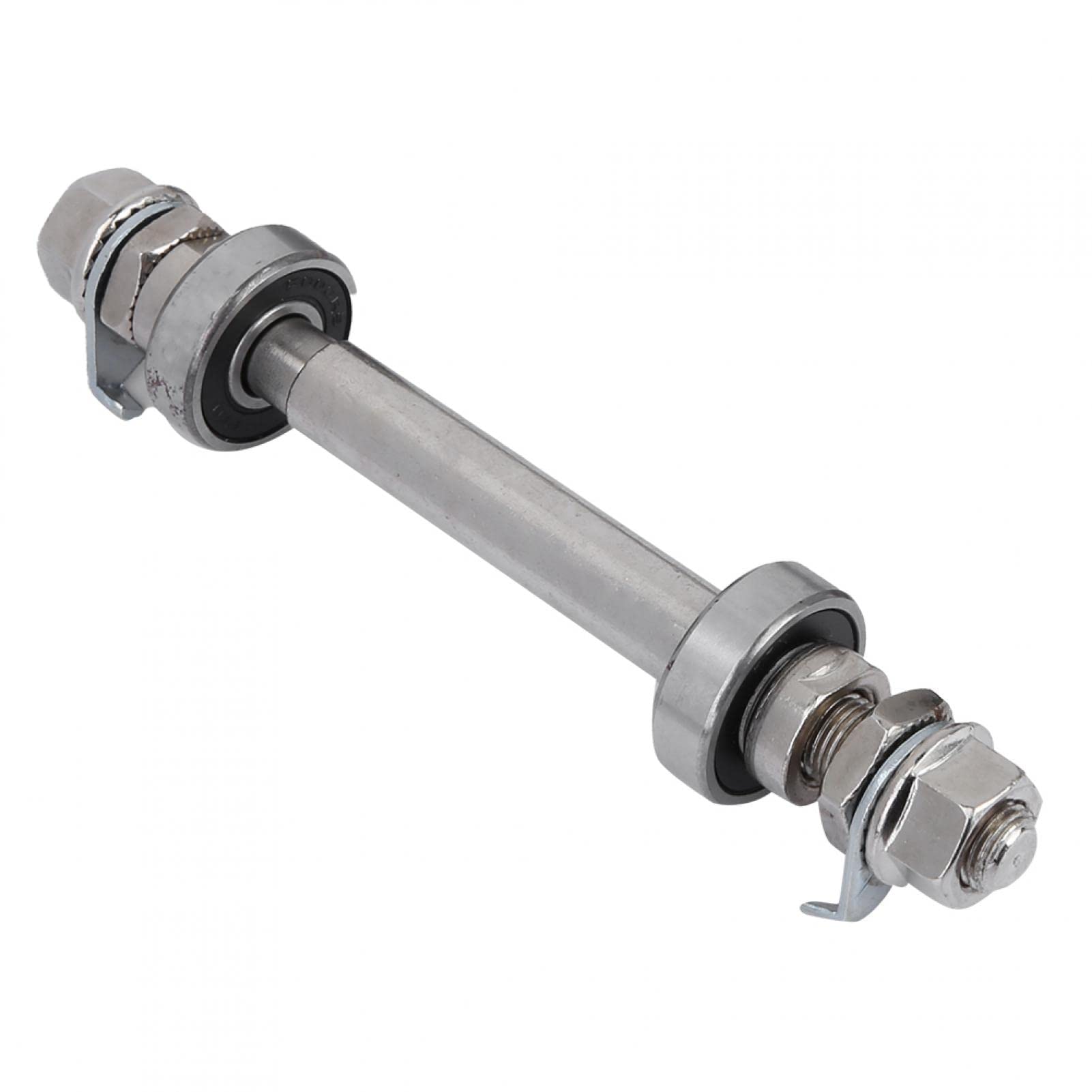OUKENS Bicycle Wheel Hub Axle, Metal Bicycle Wheel Hub Axle Front Rear Solid Shaft Lever Replacement Bike Repair Tool Accessories for Road Bike Mountain BMX (Front)