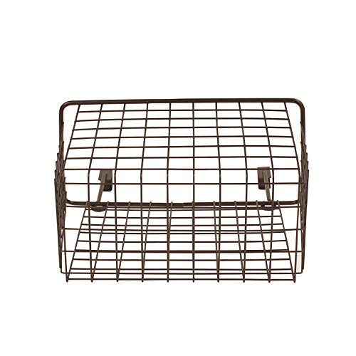 Spectrum Grid Over The Cabinet Wire Storage Basket Large (Bronze) - Organizer for Bathroom, Kitchen, Under Sink, Pantry, Hair Tools, & More