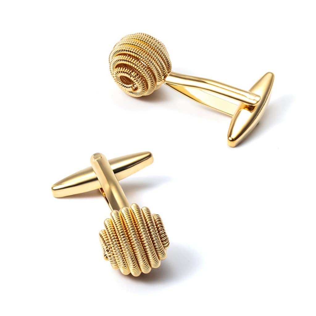 Twist Ball Metal Cufflinks Men's French Shirt Suit Cufflinks Cuff Buttons (Color : A, Size : One Size) (A One Size)
