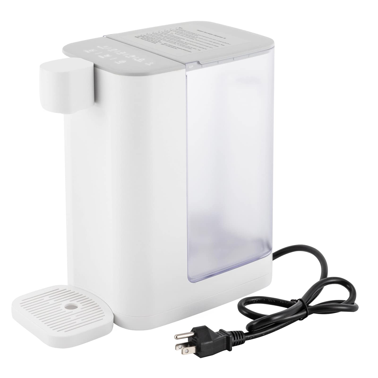 MANULOOT Countertop Instant Hot Water Dispenser, Instant Hot Water Dispenser, Quick Heating Water Dispenser, Adjustable 5 Temperatures Countertop Hot Water Dispenser | US Stock (White)