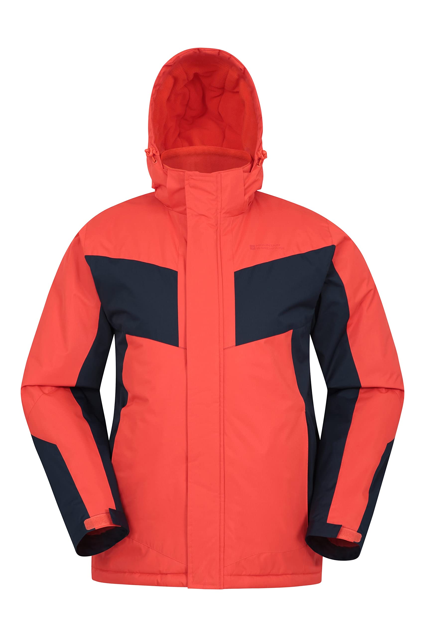 Mountain Warehouse Dusk Mens Ski Jacket - Water Resistant Winter Coat Bright Orange X-Large