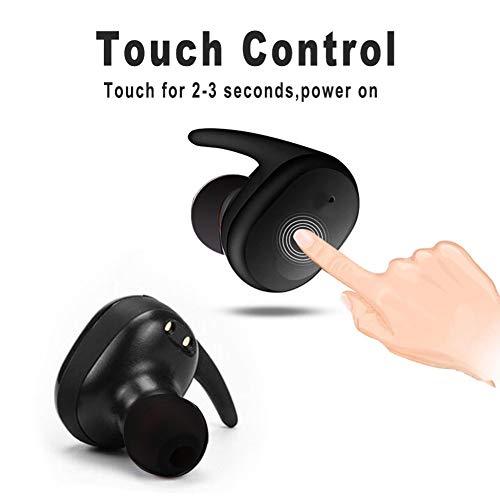 MOHALIKO Wireless Earbuds, Earbuds, Bluetooth 5.0 Headphones, Q2 TWS Bluetooth 5.0 Wireless Noise Reduction Earphone for Work, Home Office Black