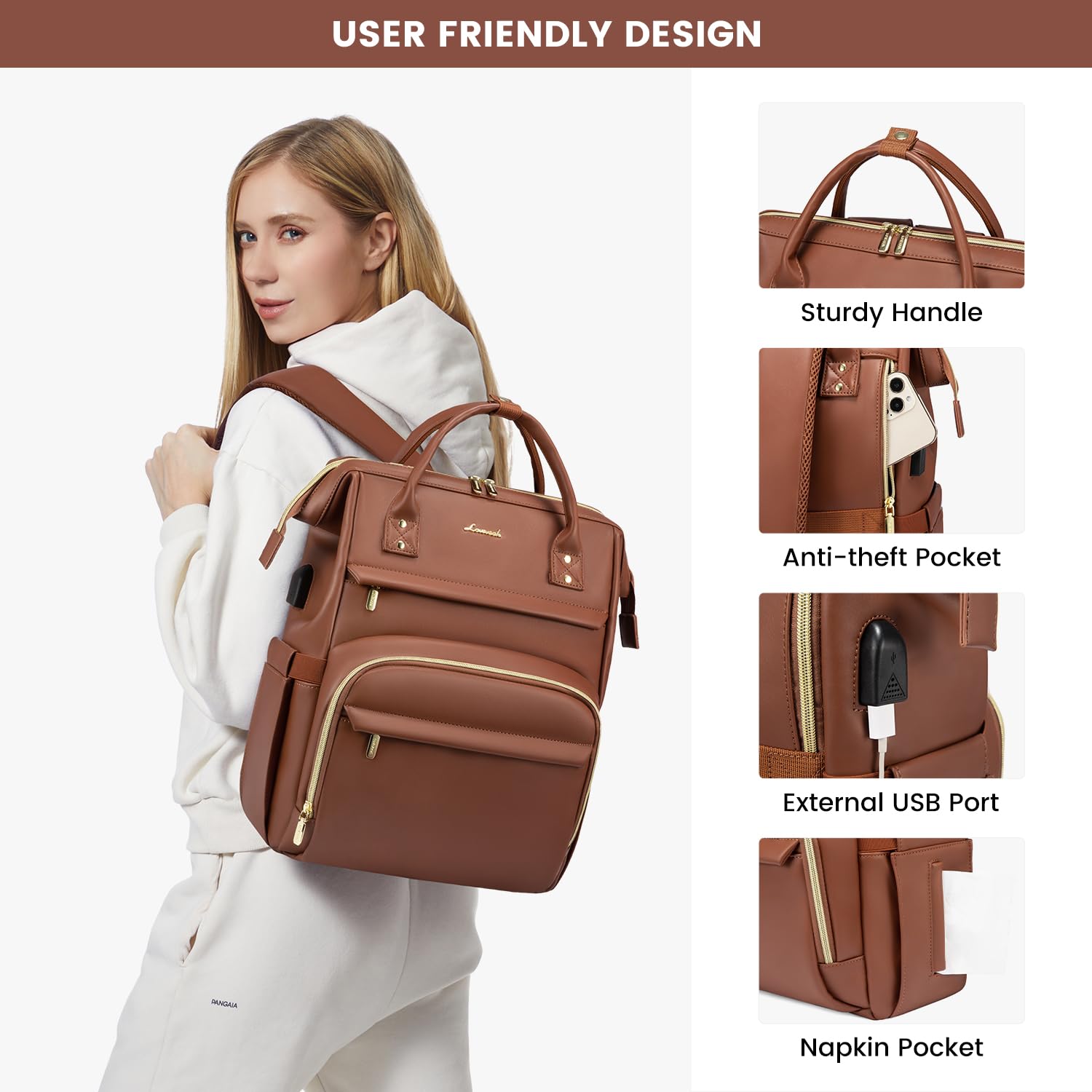LOVEVOOK Travel Laptop Backpack for Women