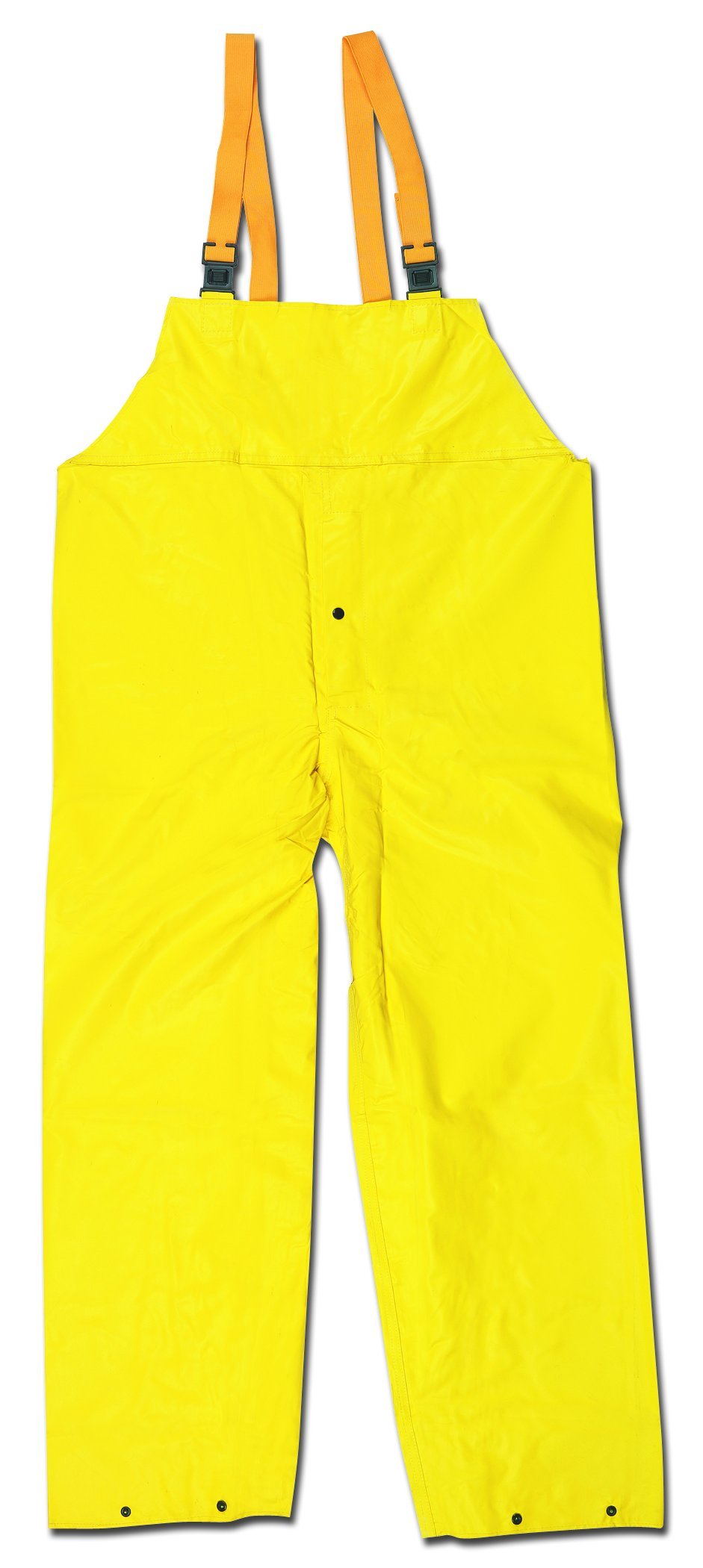 MCR Safety 800BPL Concord Neoprene/Nylon Flame Resistant Bibbed Pant with Snap Fly Front, Yellow, Large