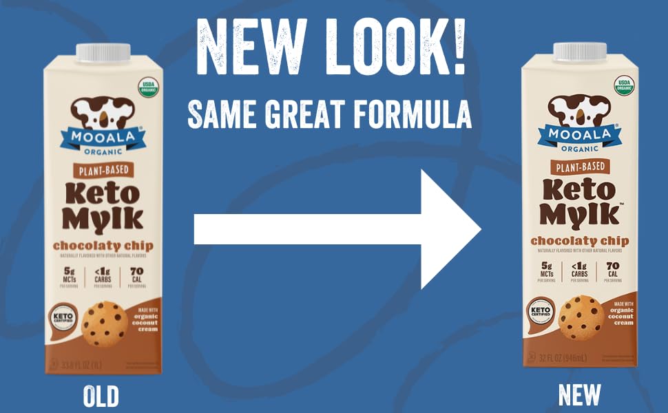 Mooala – Organic Chocolaty Chip Keto Mylk, 1L (Pack of 6) – Shelf-Stable, Non-Dairy, Gluten-Free, Soy-Free, Plant-Based Milk With < 1g Carb per Serving