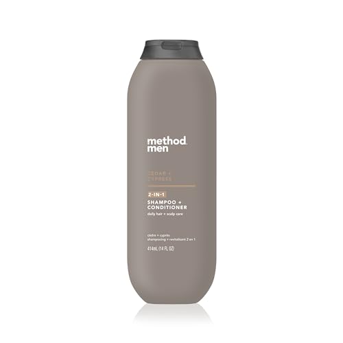 Method Men 2-in-1 Shampoo and Conditioner, Cedar and Cypress, Paraben and Phthalate Free, 14 fl oz, 1 Ct