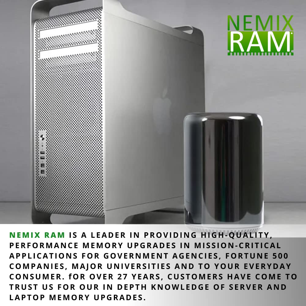 NEMIX RAM 64GB 4X16GB Mac Pro 2013 Compatible Memory DDR3-1866 PC3-14900 Upgrade Kit