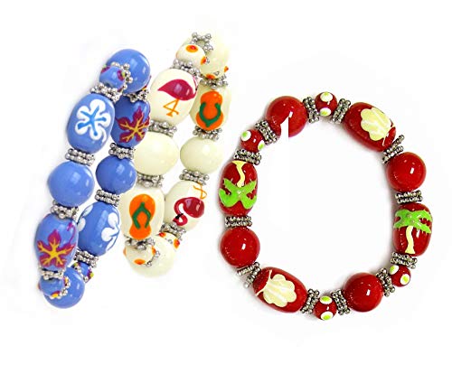 Linpeng Womens Bohemian Stretch-Bracelets, Silver, 7 5 Inch US