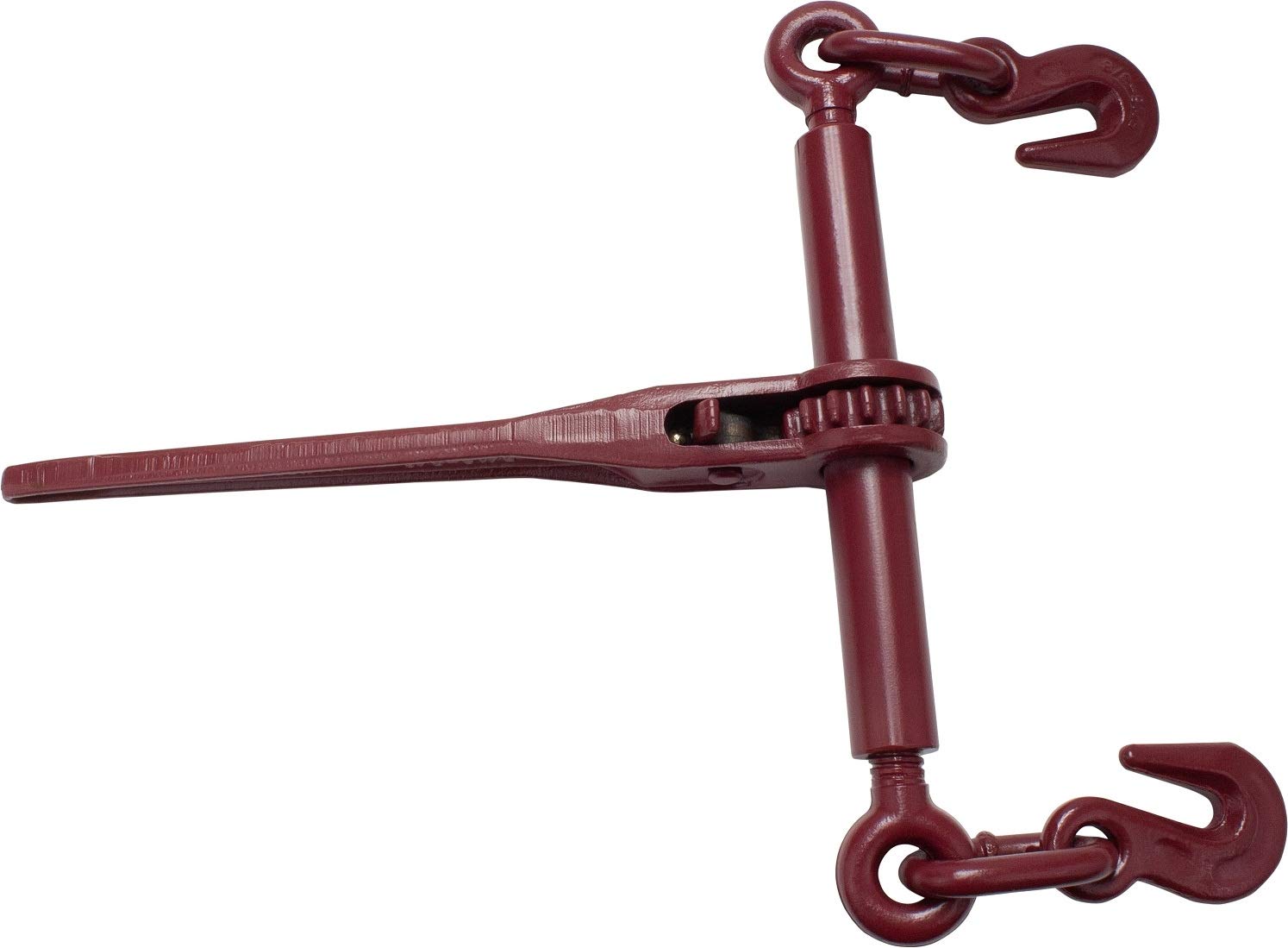 Mytee Products 5/16" Grade 70 Chain and Binder Kit | Includes (4) 5/16" - 3/8" Ratchet Load Binder & (4) 5/16" x 12' G70 Transport Chain w/Grab Hooks | 4700 lbs WLL for Flatbed Truck Trailer Tie Down