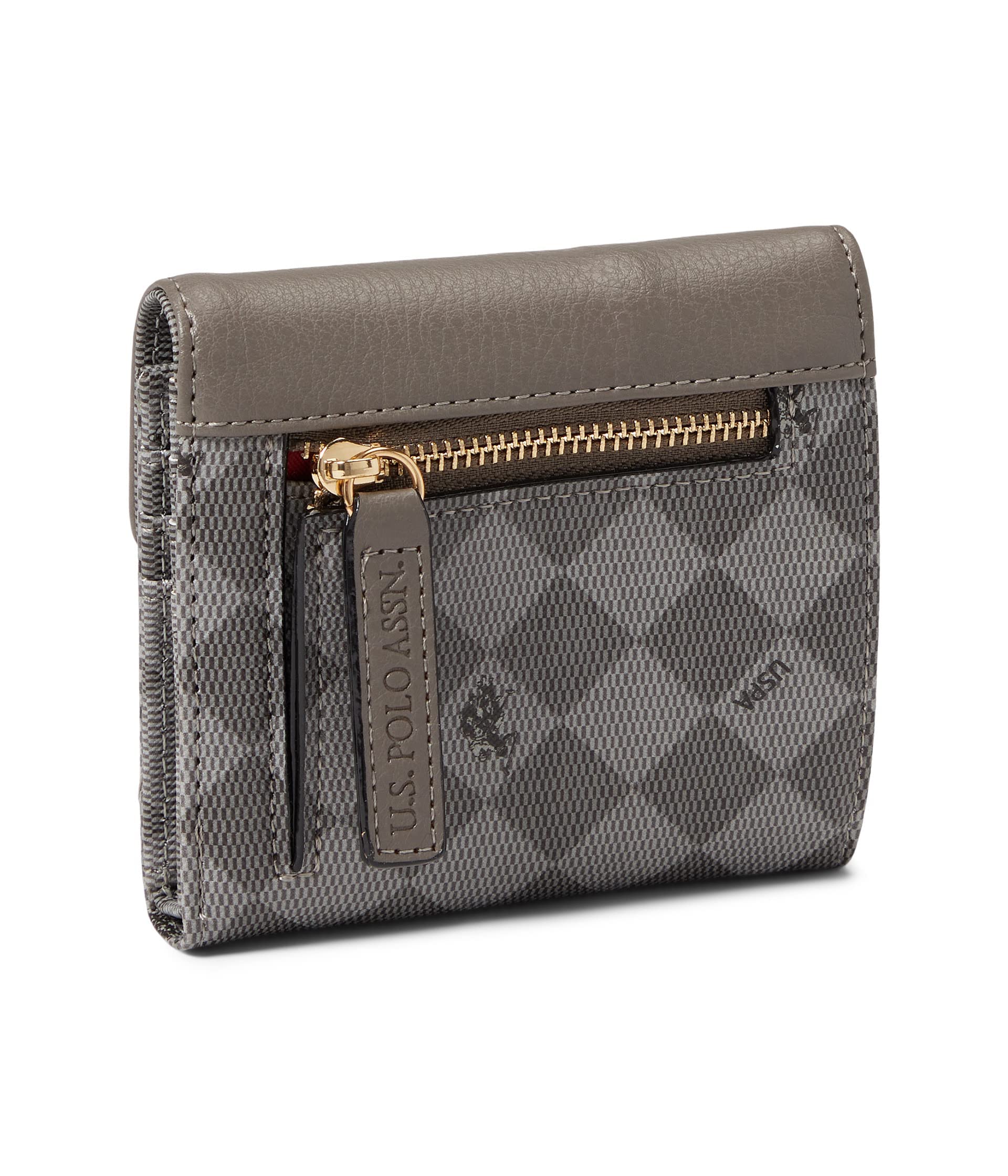 U.S. POLO ASSN. Small Flap Wallet Dark Grey/Black One Size
