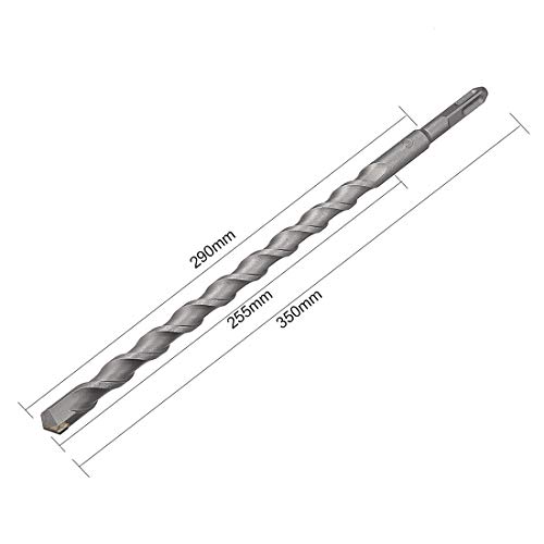 uxcell Masonry Drill Bit 18mm x 350mm Carbide Tipped Rotary Hammer Bit 9mm Square Shank for Impact Drill