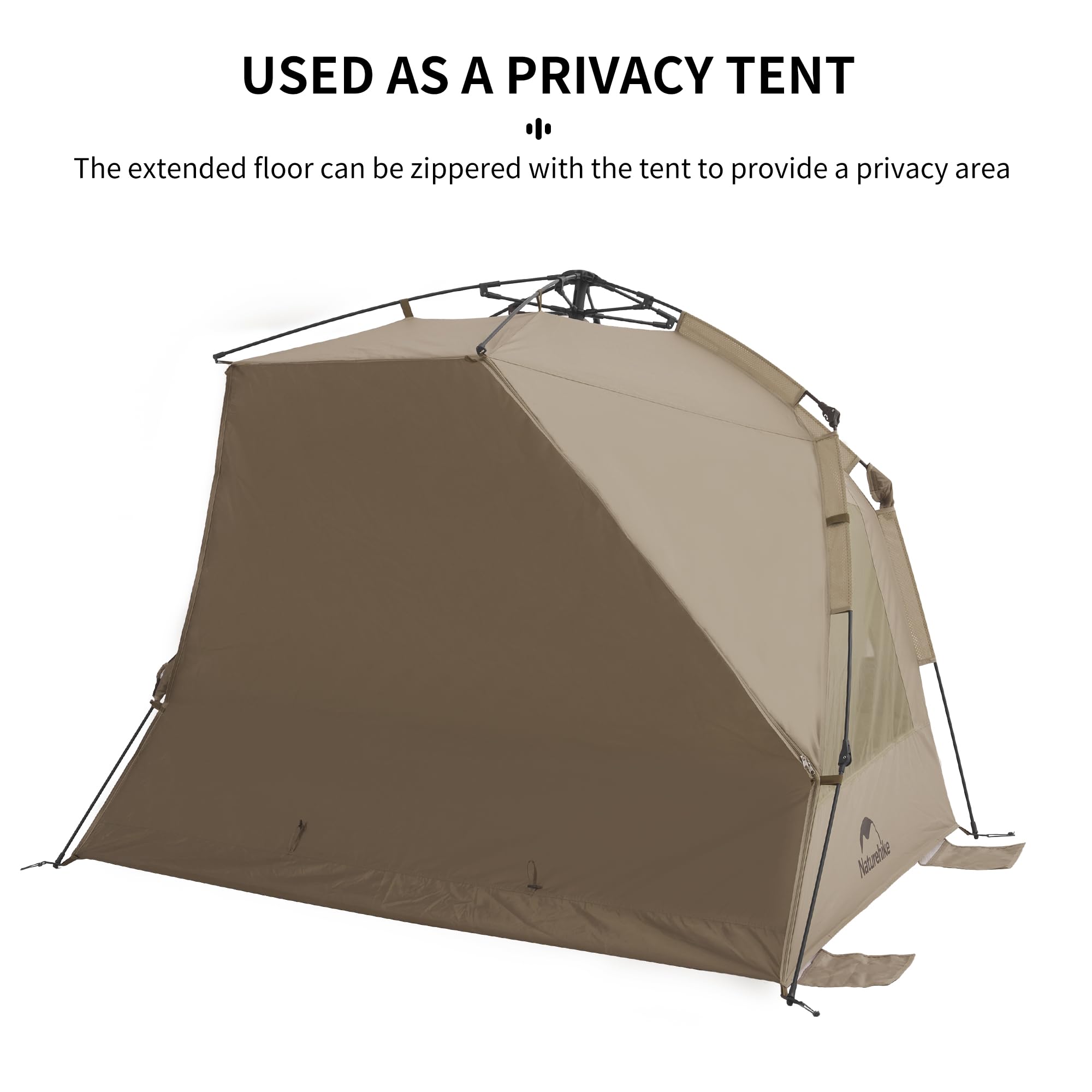 Naturehike Outdoor Camping Sun Shelter Beach Tarp Awning Waterproof Carp Fishing Bivvy Shelter (White)