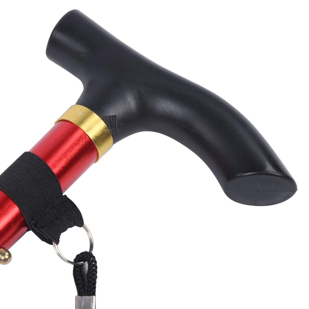 Outdoor Foldable Walking Stick Folding Walking Stick Anti‑Slip Hiking Stick for Men Women for Elderly Walking[Trekking Poles]