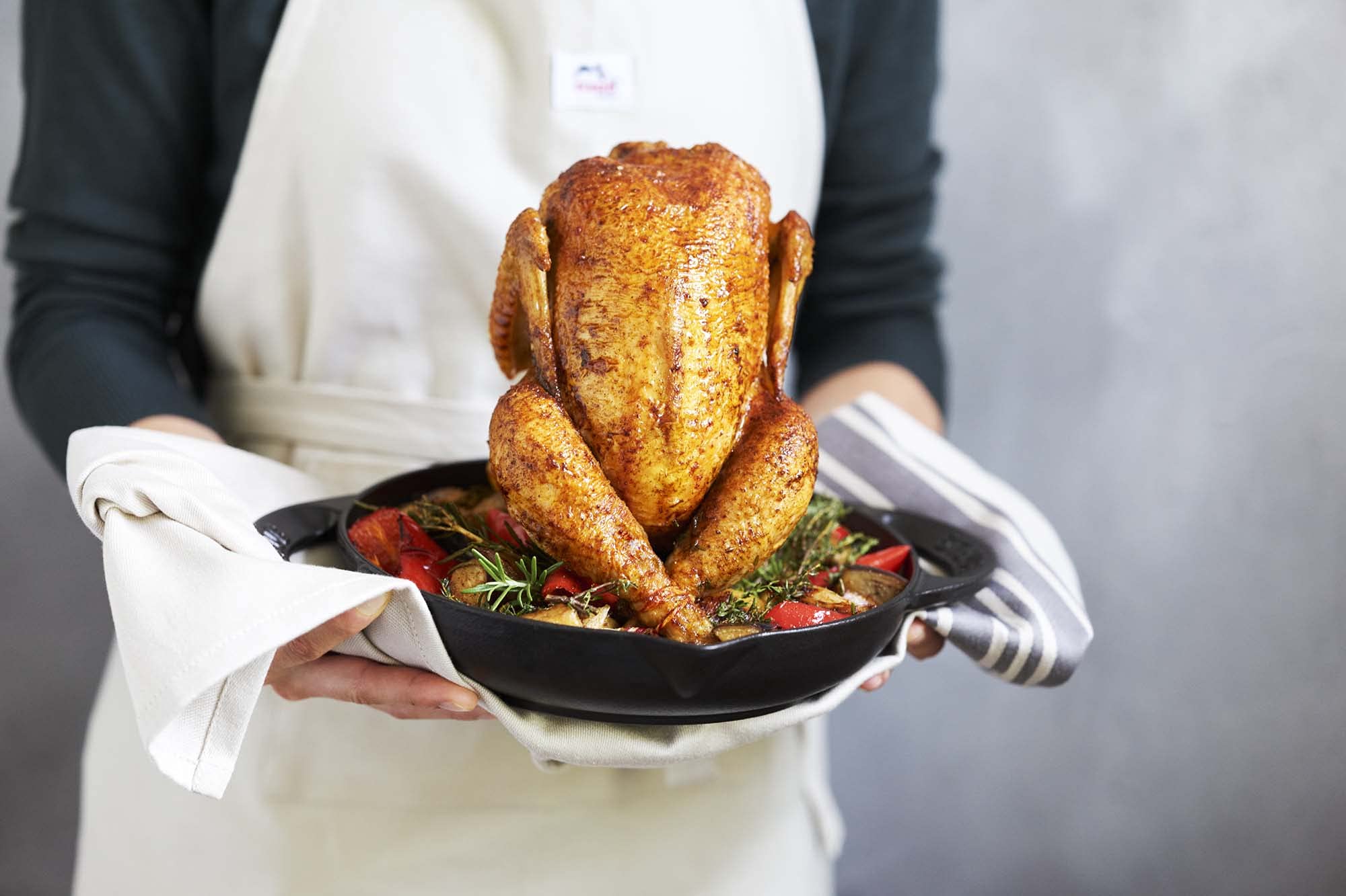 Staub Cast Iron 9.5-inch Vertical Chicken Roaster - Matte Black, Made in France