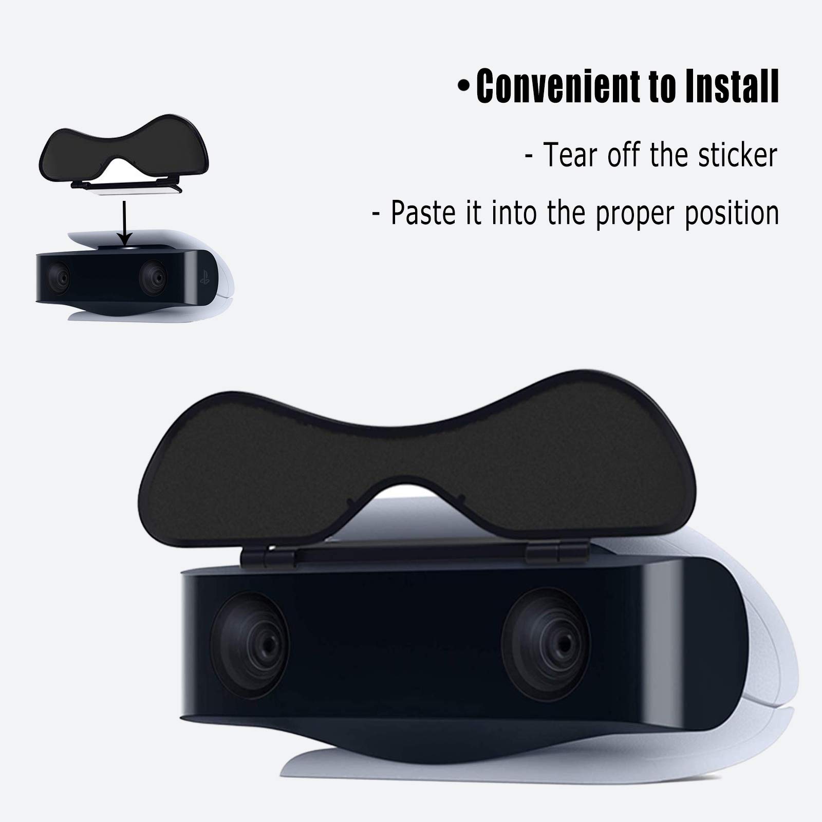 Privacy Cover for PS5 Camera DOBEWINGDELOU Lens Cover for Playstation 5 Privacy Protecting and Preventing Dirt Black (Camera NOT Included)