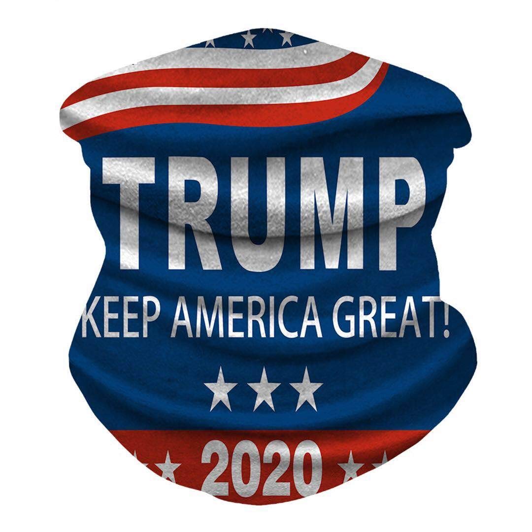 N-A Keep America Great,Trump, Face Bandanas for Dust, Neck Gaiter, Headwrap, Balaclava, Helmet Liner, Scarf 4 Pcs White, Black, Large