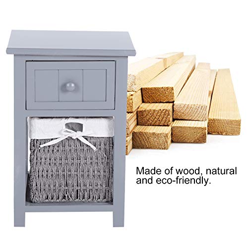 NITRIP Wooden Bedside Furniture, Table-Side, Sofa-Table for Home for Office(Gray)
